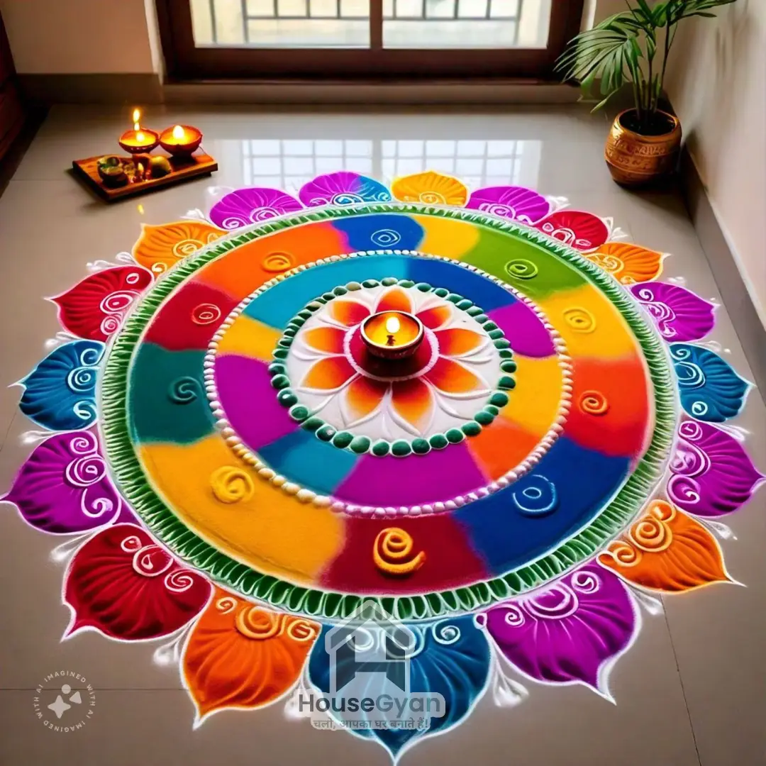 30+ Simple Rangoli Designs for Home 2024 - 2025