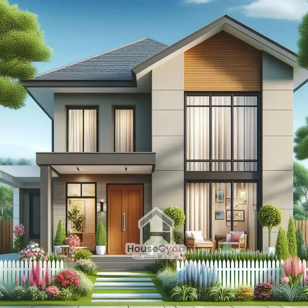 50 X 60 First Floor 3D Front House Elevation Design