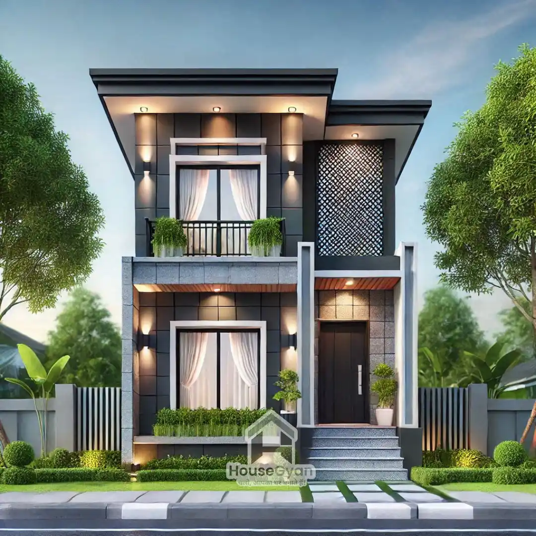 1500 SQFT First Floor 3D Front House Elevation Design