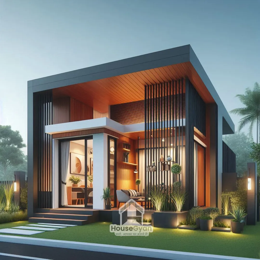 23x51 Ground Floor 3D Front House Elevation Design