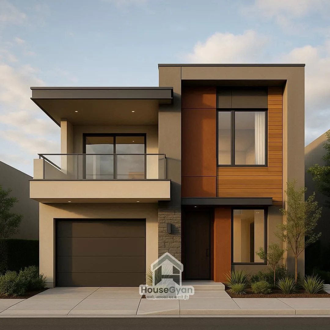 22X50 West Facing 4BHK First Floor House Elevation Design