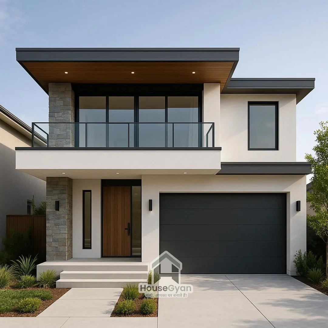 22X50 North Facing 2BHK First Floor House Elevation Design