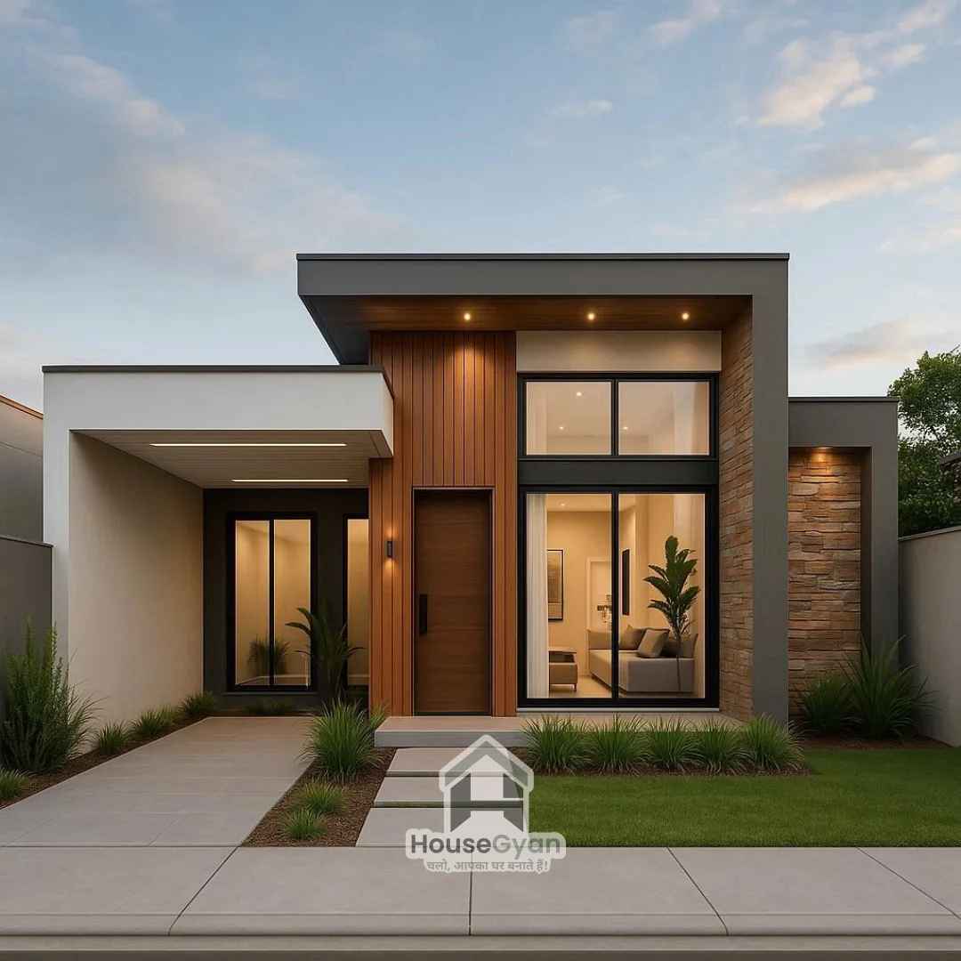 11X40 East Facing 1BHK Ground Floor House Elevation Design