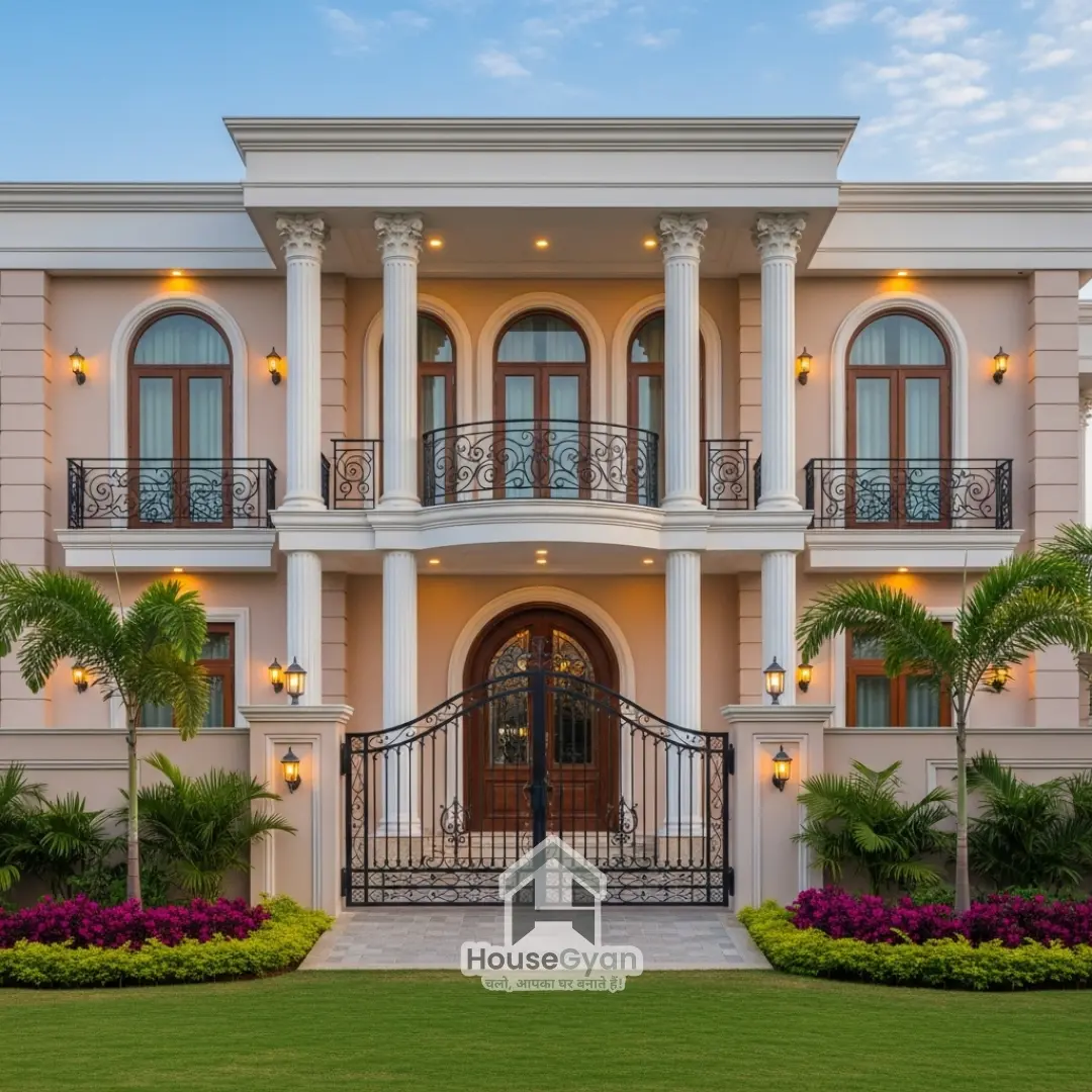 1800 Sqft West Facing First Floor House Elevation Design