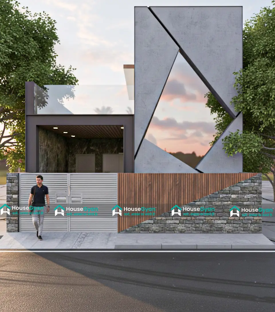 Stylish 20x50 Ground Floor House Elevation Design