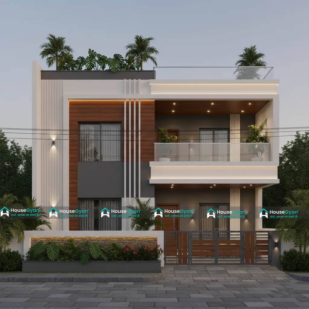 Modern 2 Storey Contemporary House Front Elevation Design with Stylish ...