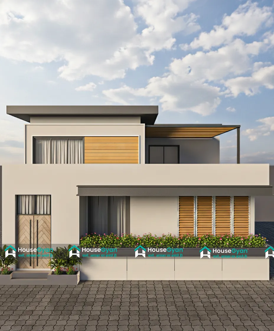 Modern 36x40 Single Floor House Front Elevation Design