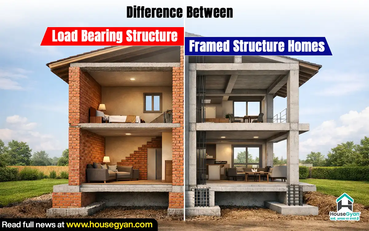 Difference Between Load Bearing Structure and Framed Structure Homes