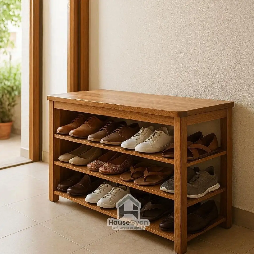 15+ Stylish Shoe-Cum-Seating Rack Design Ideas for Home 2026